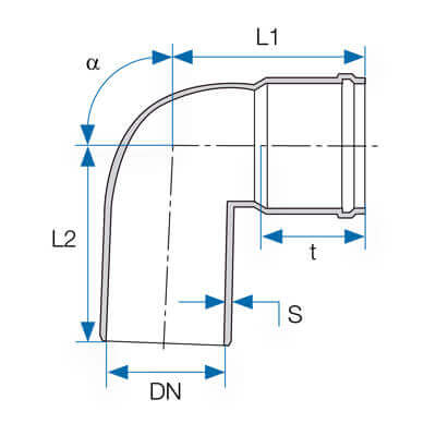 HTB Bend 30 Ø110 PVC - Huliot advanced flow systems